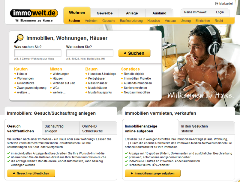 Startseite immowelt.de - Usabilityblog.de
