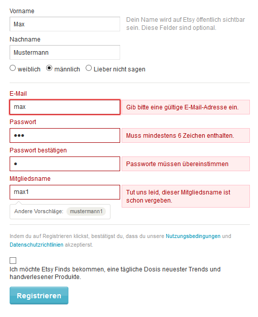 Die 4 Faktoren für perfekte Fehlermeldungen in Formularen – so steigern ...